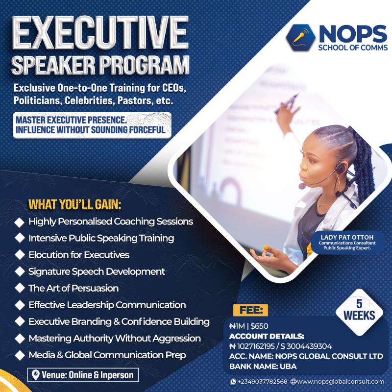 Executive Speaker Program - NOPS GLOBAL CONSULT